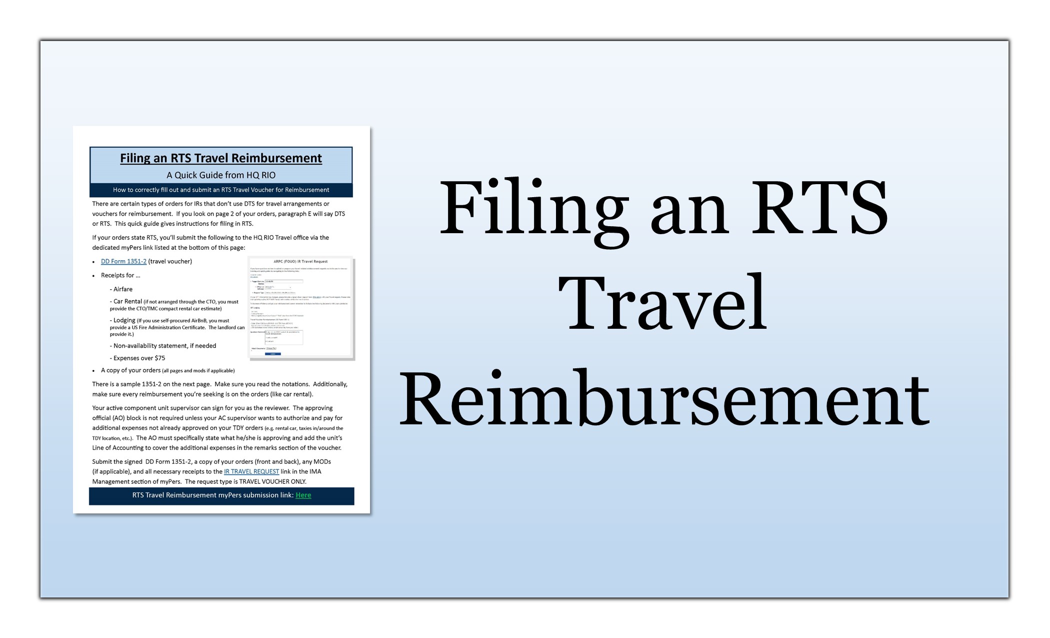 Headquarters RIO > Quick Guides